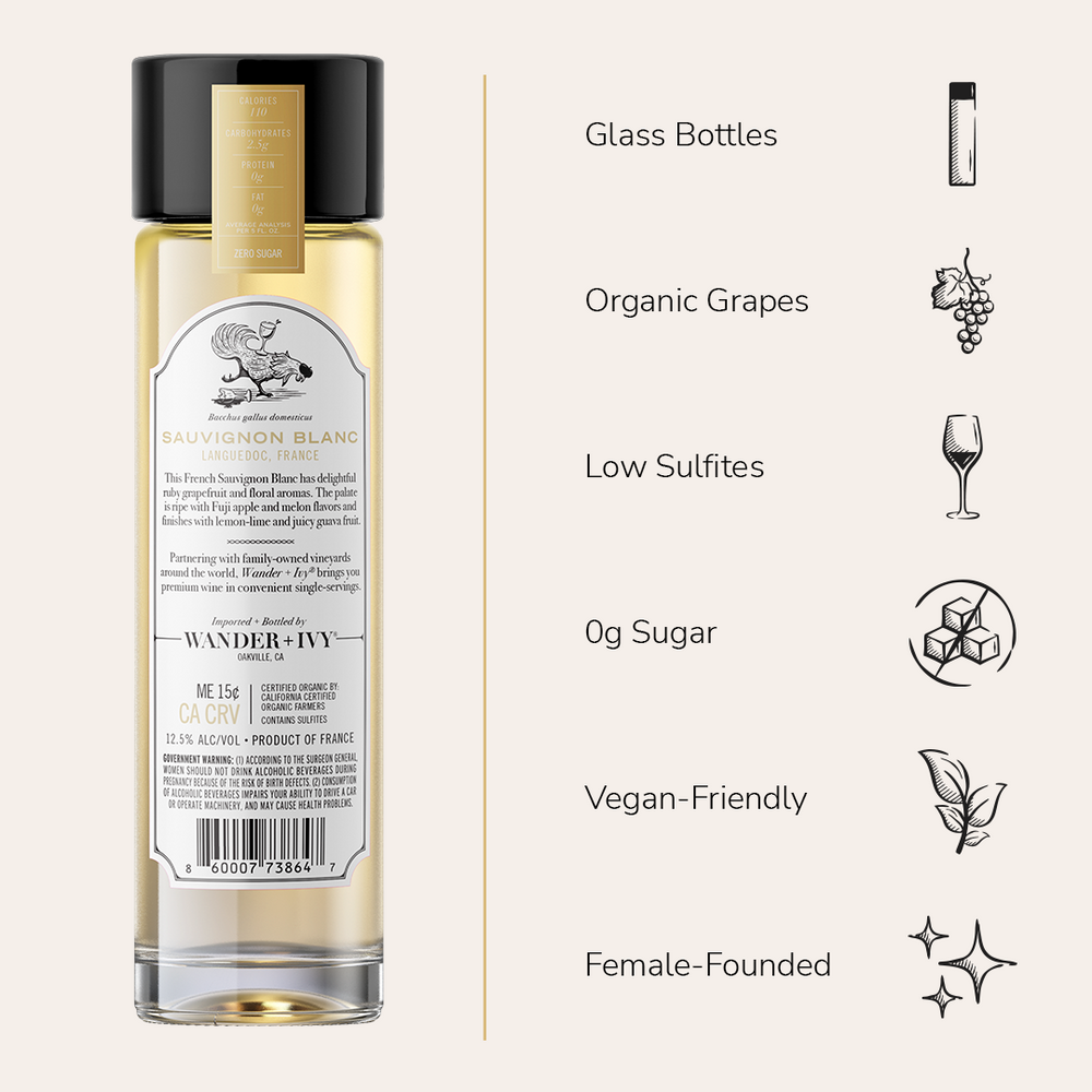 French Sauvignon Blanc | Mini Wine Bottles | Wander + Ivy